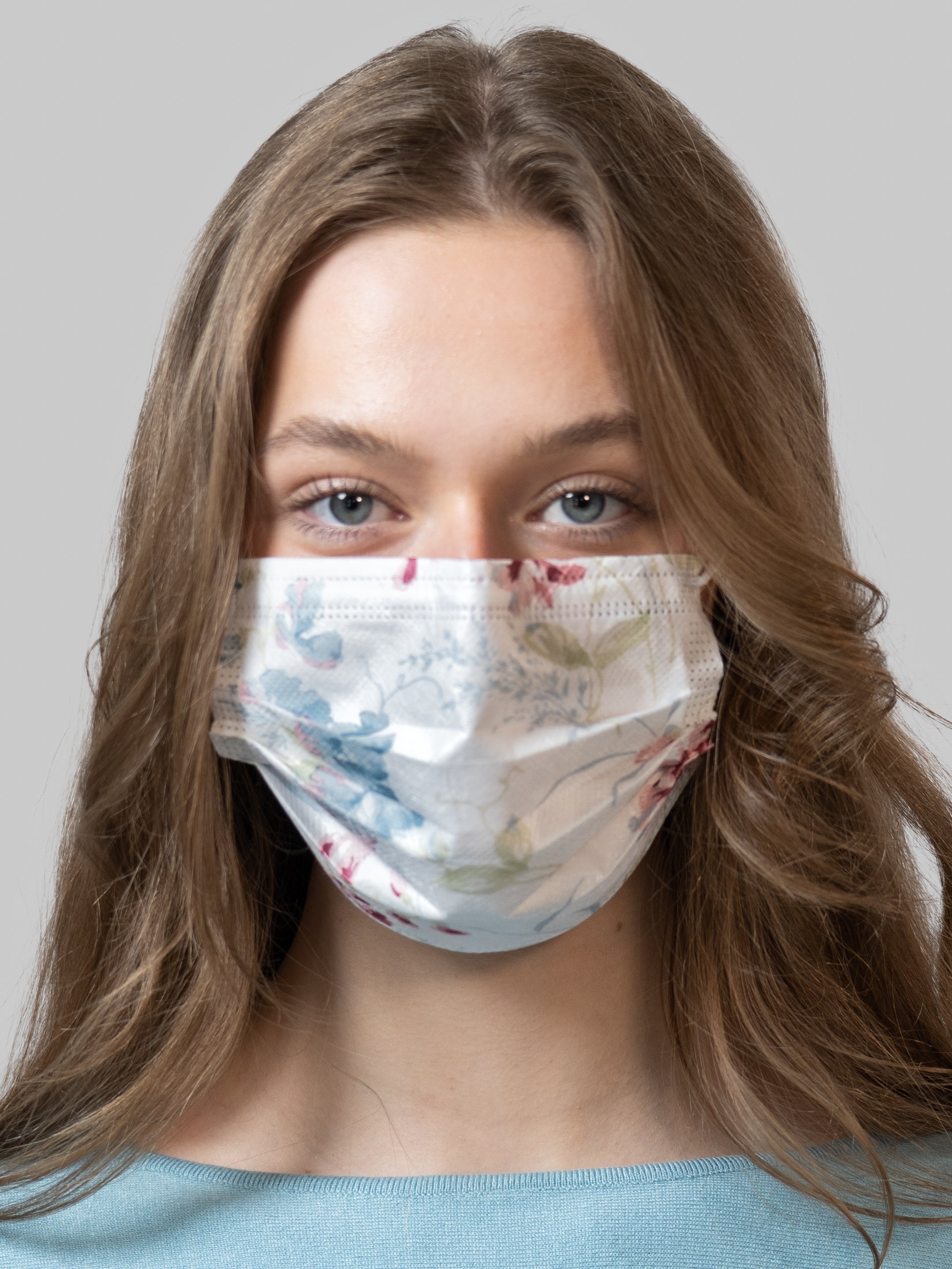 Laura Ashley 3-Ply Disposable Face Masks Polly Floral and Dusty Rose S ...