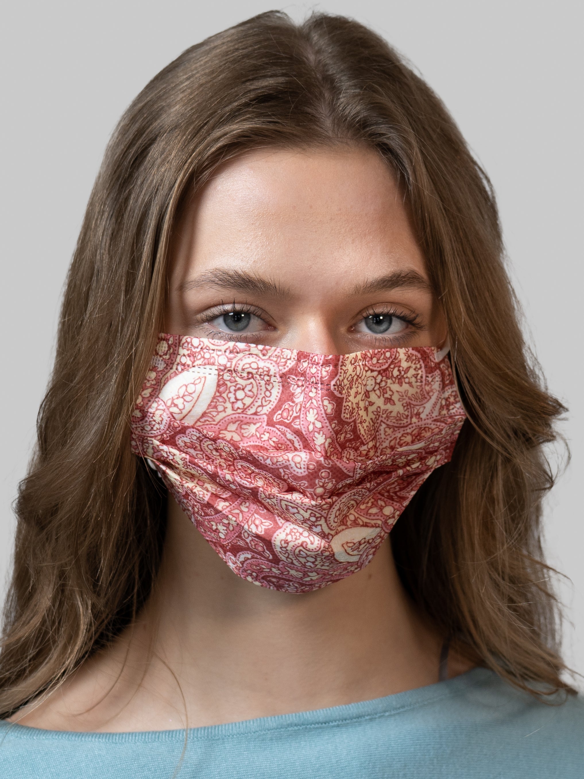 Laura Ashley 3-Ply Disposable Face Masks Forest Check Berry and Brenfo ...