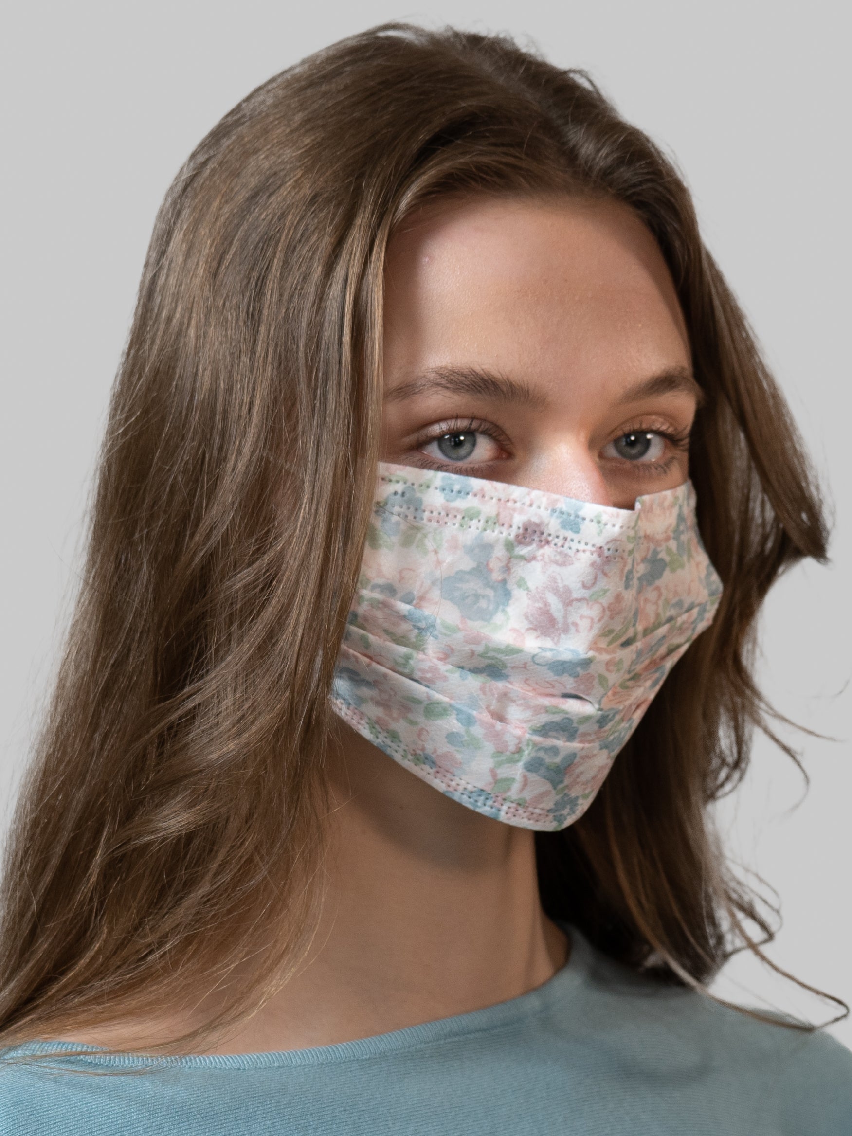 Laura Ashley 3-Ply Disposable Face Masks Blush Seaspray and Seaspray G ...